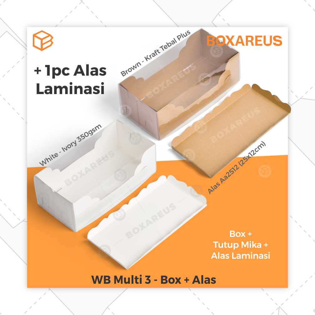 Pudding / Cup Cake Box - WB MULTI 3 (10 Pc) – Box Are Us